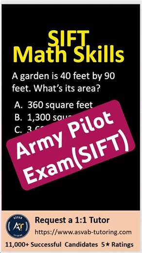 Army Pilot Exam ( SIFT) Math Skills . #sift #armyaviation
