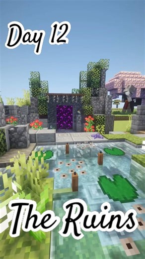 Minecraft Ruins Build #minecraft #hermitcraft #nature #minecraftbuilding #minecraftshorts #tutorial