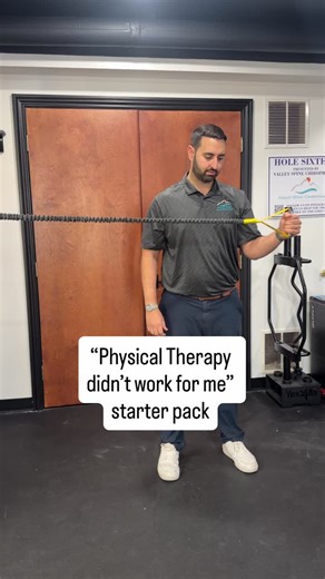 Physical Therapy didn’t work for me starter pack📉🫣 • Not because rehab doesn’t work but because the exercises didn’t match what my shoulder actually needed. Take banded internal and external rotations, for example. The rotator cuff’s main job isn’t to create rotation. Its real job is to keep the shoulder joint centered and stable while your arm moves, especially overhead. When we only do rotation exercises with a band, we often: • Train the rotator cuff like a main muscle instead of a stabiliz