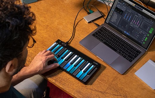 Introducing the world's first illuminated keyboard with per key pitchbend and polyphonic aftertouch, LUMI Keys Studio Edition - 24 key MIDI Controller