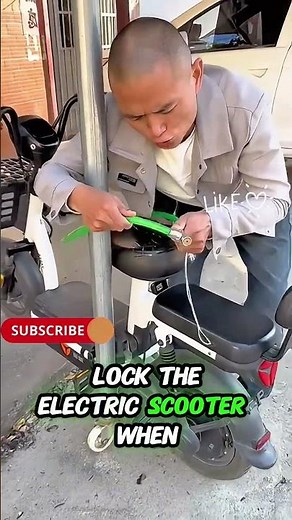 How to lock an electric scooter safely!