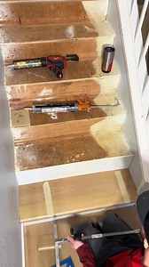 LVP flooring om stairs #tools #construction #remodel #satisfying #fyp #trending #viral #bluecollar #wood #DIY #asmr #repair #lvp #lvt #laminate #vinylflooring #laminateflooring #flooringinstallation #vinyl #stairs | Alzbko