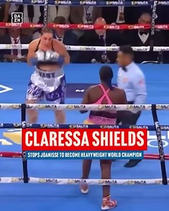 3.5M views · 78K reactions | Claressa Shields took out Vanessa Lepage-Joanisse to become heavyweight world champion  The “GWOAT” has since become undisputed at heavyweight and is back this weekend to defend her titles against Lani Daniels on DAZN. | Ring Magazine | Facebook