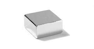 Block magnet 30 x 30 x 15 mm, Nickel-plated