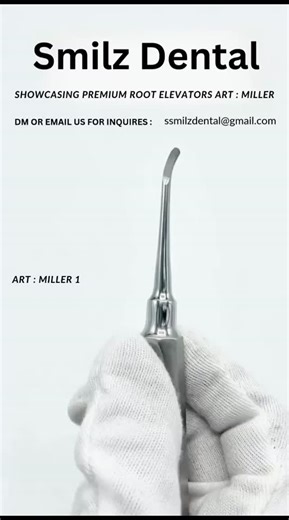 Smilz Dental Co. on Instagram: "🔥 Miller Root Elevators 1 & 2: Precision Dental Instruments for Tooth Extractions 🔥 . . Showcasing the Miller Root Elevators 1 and 2 – precision-engineered tools designed for dental professionals. Crafted for reliability and efficiency, these instruments are ideal for luxating and loosening roots during extractions. Perfectly balanced for comfort and control, they ensure seamless handling in any dental procedure. Watch to see the superior design and quality in d