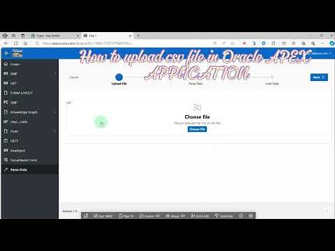 How to upload CSV file in Oracle APEX Application