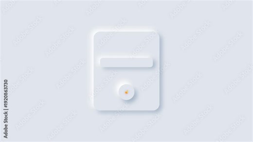 Neumorphic UI Design Search Bar and Flame Button Animation