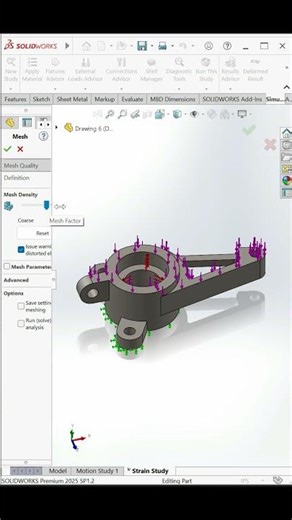 How to Run Static Simulation in SolidWorks #shorts