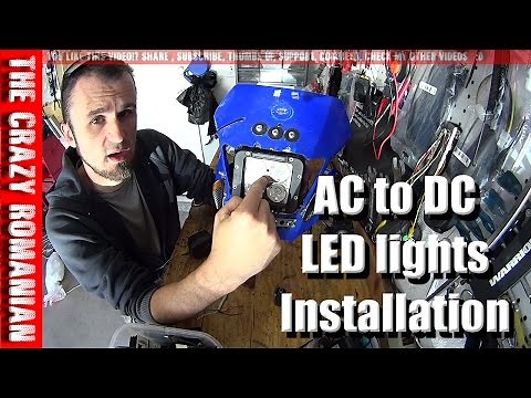 How to install LED lights on a Dirt bike or Motorcycle AC to DC