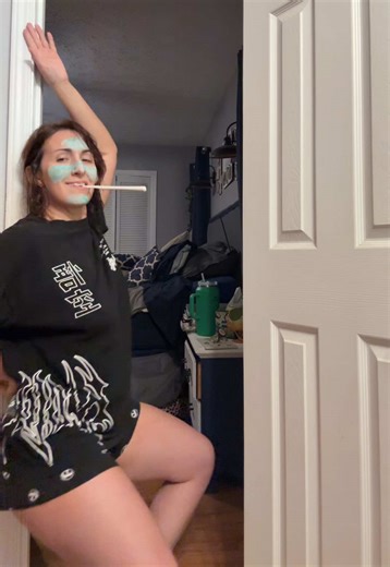 Seducing you from the bathroom while I celebrate the end of my third shift in a row. Hope you like my toothbrush. #tyladance #putherinchanel #nighttimeroutine