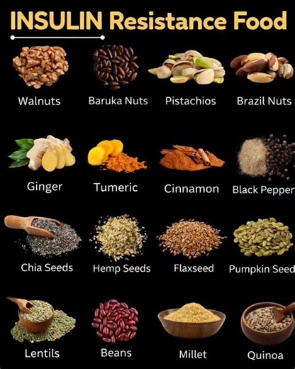 190 reactions · 88 shares | Discover a vibrant array of foods that can help combat insulin resistance!  Incorporate chia seeds, lentils, and nuts for heart-healthy benefits. Spices like turmeric and cinnamon not only add flavor but also support your health. Embrace these nutrient-packed choices for a balanced diet! #insulinresistance #food #healthyfood | Food Technologist | Facebook