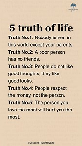 214K views · 2.1K reactions | 5 truth of life | Lessons Taught By Life | Facebook