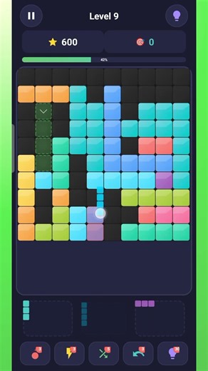 High-IQ Block Placement Strategy 🧠 #PuzzleGame