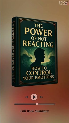 The Power of Not Reacting: How to Control Your Emotions | Full Book Summary