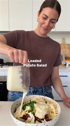 Nicole Maguire on Instagram: "Ultimate Loaded Potato Salad Potato salad might not be groundbreaking, but it’s one of those side dishes that just works. Some sort of potato salad is a staple every time I’m entertaining. It goes with just about anything! I love it because: ✅ I can steam the potatoes in the microwave - it’s fast, easy and doesn’t take up valuable stovetop space (but you can of course make the potatoes on the stovetop if the microwave isn’t for you) ✅ It’s super versatile - serve it