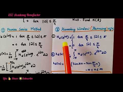 DSP | FIR filter design | Fourier Series & Hanning Window method | Exam based Explanation