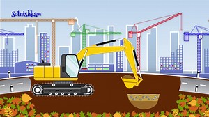 Cars Excavator Tipper Developing cartoon