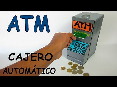 Como Hacer Un Cajero Automático Casero De Cartón-Banco Para Niños ATM Juguete Máquina