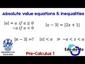 Absolute values - preCalculus 1 (unizulu)