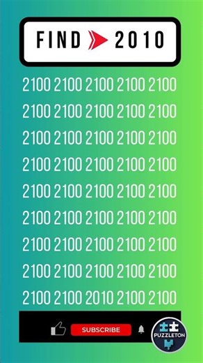 Find 2010 in 10 Seconds! Only 5% Can Spot It! 🧠 #Shorts