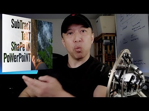 How to cut out a text shape from an image in PowerPoint