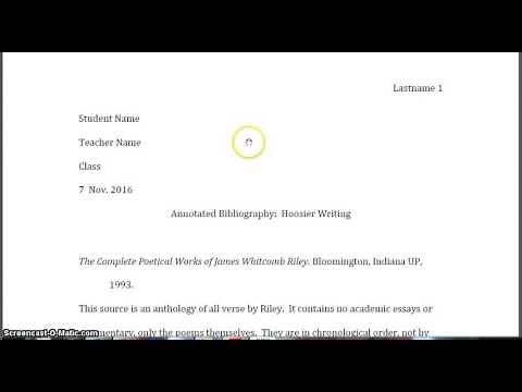 How to do an annotated bibliography (MLA 8)