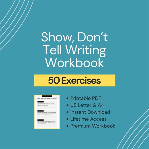 Show, Don’t Tell Writing Workbook – 50 Writing Exercises PDF | Printable Creative Writing Practice - Etsy