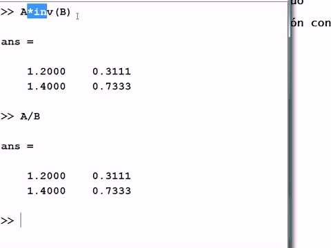 5 minutos de Matlab: división de matrices y su significado (0007)