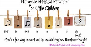 "Moveable Music Notes" : Montessori-Style Music Notation for Little Kids!