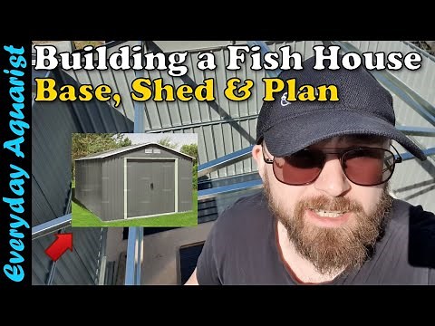 Building a Fish House from Scratch - Concrete Base, Metal Shed Build & Plan