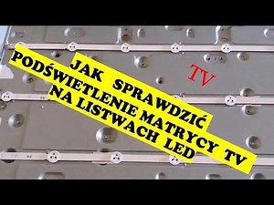 How to check the TV matrix backlight on the strip.