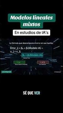 Modelos lineales mixtos #matematicas #algoritmo #inteligenciaartificial