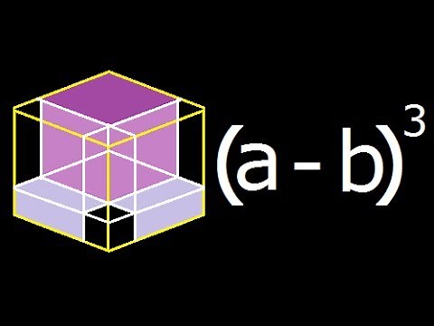 a minus b cube or a minus b whole cube - (a - b)^3 - Geometric explanation - Derivation