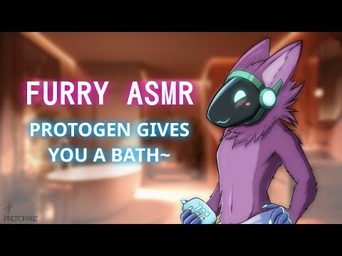 [Furry ASMR] Protogen gives you a shower and cleans you~ (Scrubbing and rubbing fur noises)