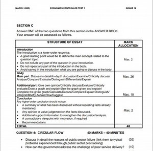 (MARCH 2025)ECONOMICS CONTROLLED TEST 1GRADE 12SECTION CAn... | Filo