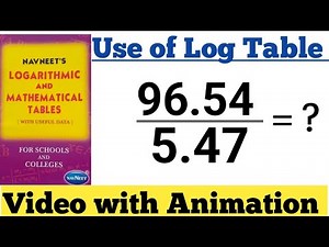 Division by log table ll log table kaise dekhe in hindi || learning of log table || log table