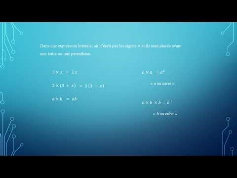 Calcul littéral - simplification d'écriture