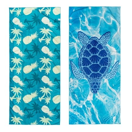 Gogreen Quick Dry Sand Free Beach Towel for Travel Pool Lightweight 71x32 In Absorbent Microfiber Oversized Towels Yoga Bath Camping Sport - Stylish Unique Gift - Sea Turtle - Walmart.ca