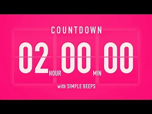 2 Hour Countdown Timer 💓 Flip Clock with Vibration Beeps
