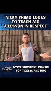11 reactions | Nicky Primo is only looking for some respect, and he looks to get it from A1G at Till I Collapse. NYWC presents Till I Collapse This Saturday September 27th live from the NYWC Sportatorium in Deer Park, NY! For tickets, check out nywcprowrestling.com or click the link in the description! | NYWC New York Wrestling Connection | Facebook
