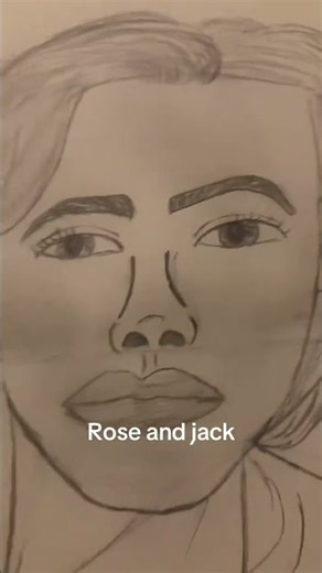 Rose and jack Drawing 🫰🏻🖤❤️