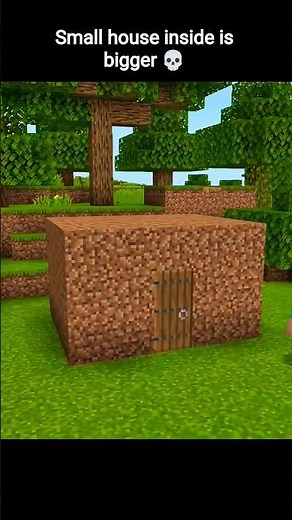 Minecraft's Smallest House.. Has a BIG Interior!💀#minecraft