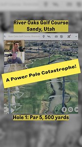 Design Disasters on Instagram: "You may not find a bigger power pole catastrophe than this. Up next on Design Disasters, the 1st Hole at River Oaks Golf Course in Sandy, Utah (h/t @carsonian20) ⚡️"