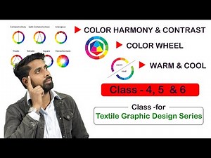 CLASS 4, 5 & 6 Color Wheel, Warm–Cool, Harmony & Contrast | Textile Color (CMYK Explained)