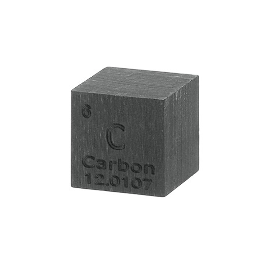 Carbon Cube, 10mm&25.4mm C Density Cube High Density Element Cube Unique Metal Cube Periodic Table of Elements Collections