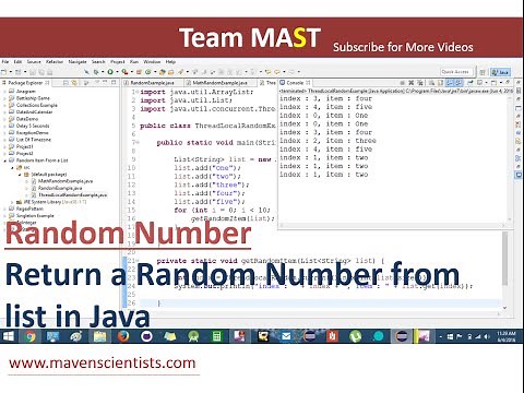 Return a Random item from a list in Java | Team MAST