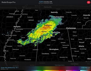 8.4K views · 34 reactions | [1120a] Latest radar loop showing an area of showers west of I-65. This activity is expected to lift north of the area over the next couple of hours. Severe storms still expected this afternoon/evening . Don’t let your guard down and stay weather aware! #HUNwx | US National Weather Service Huntsville Alabama | Facebook