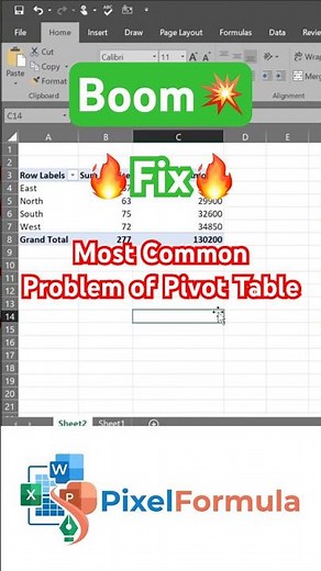 Pivot Table Field Name is Not Valid | Error Fix #excel