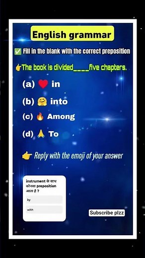 💡 Daily English Quiz | Preposition Questions with Answers
