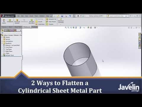 SOLIDWORKS Tutorial: 2 Ways to Flatten a Cylindrical Sheet Metal Part